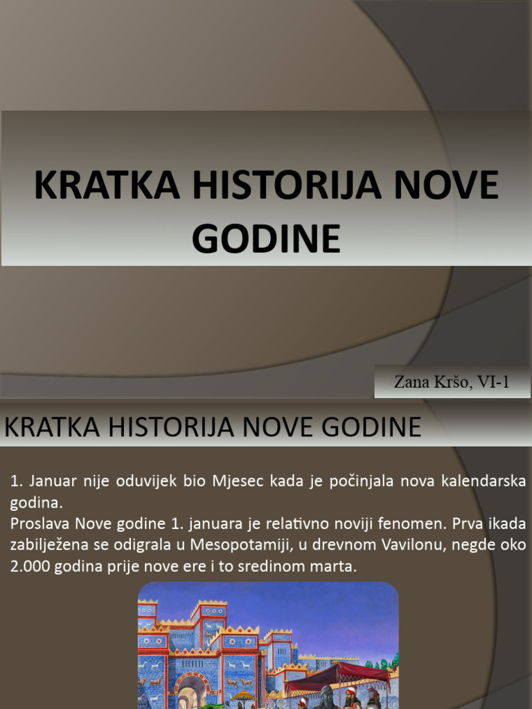 Kratka Istorija Nove Godine | PDF