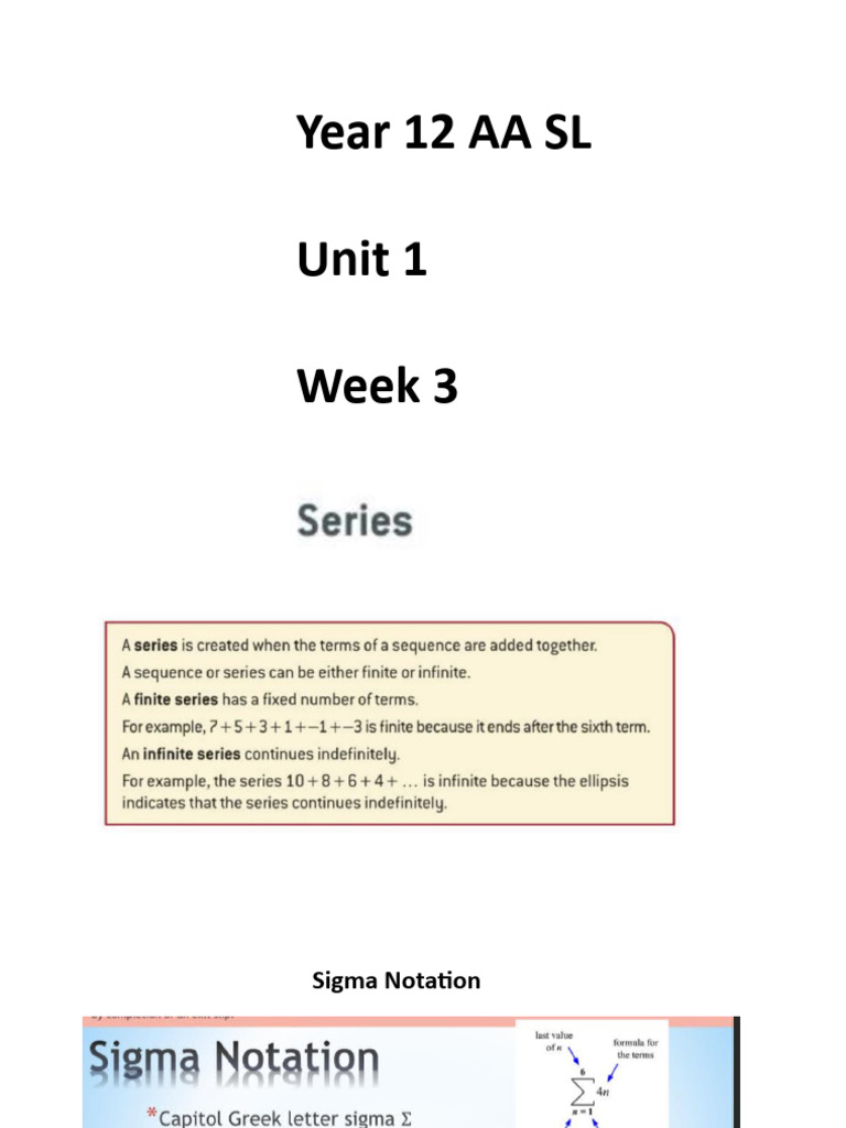 Year 12 AA SL Unit 1 Week 3 | PDF