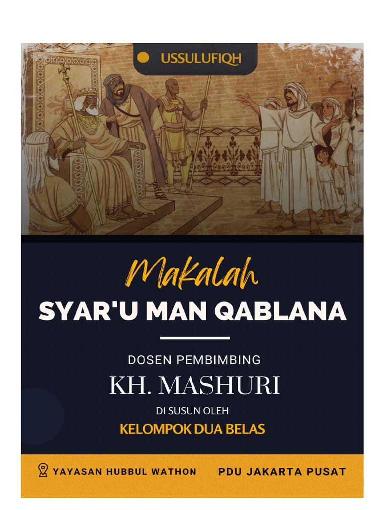 Syaru Man Qablana Ussulufiqh | PDF