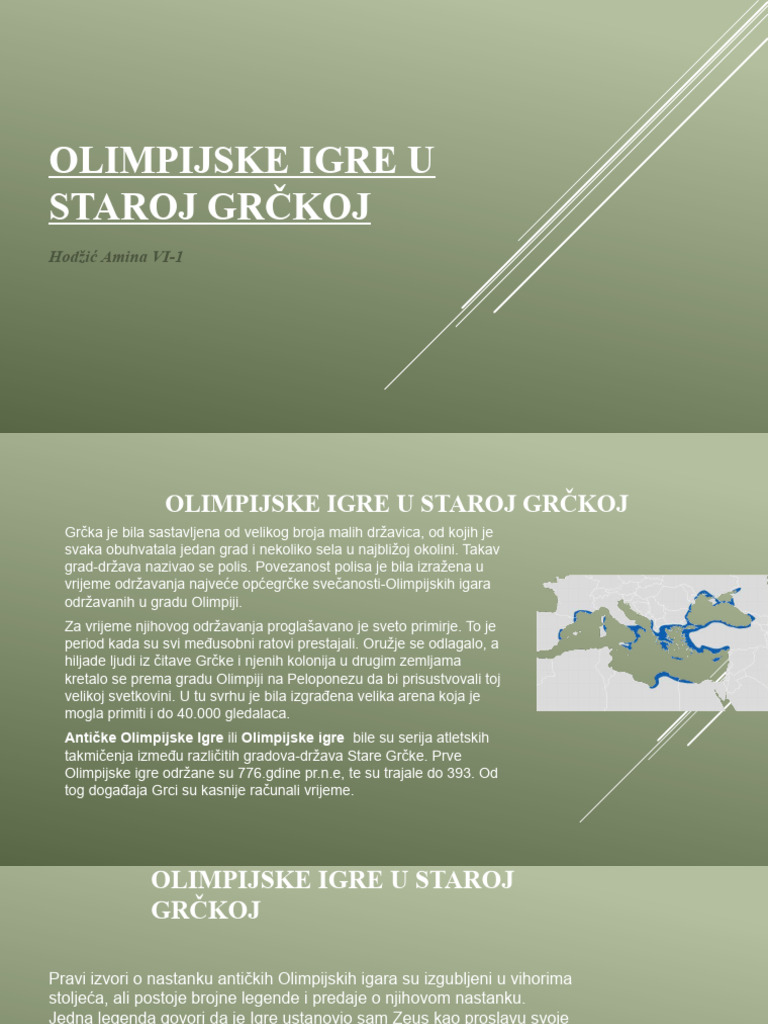 Olimpijske Igre U Staroj Grčkoj | PDF