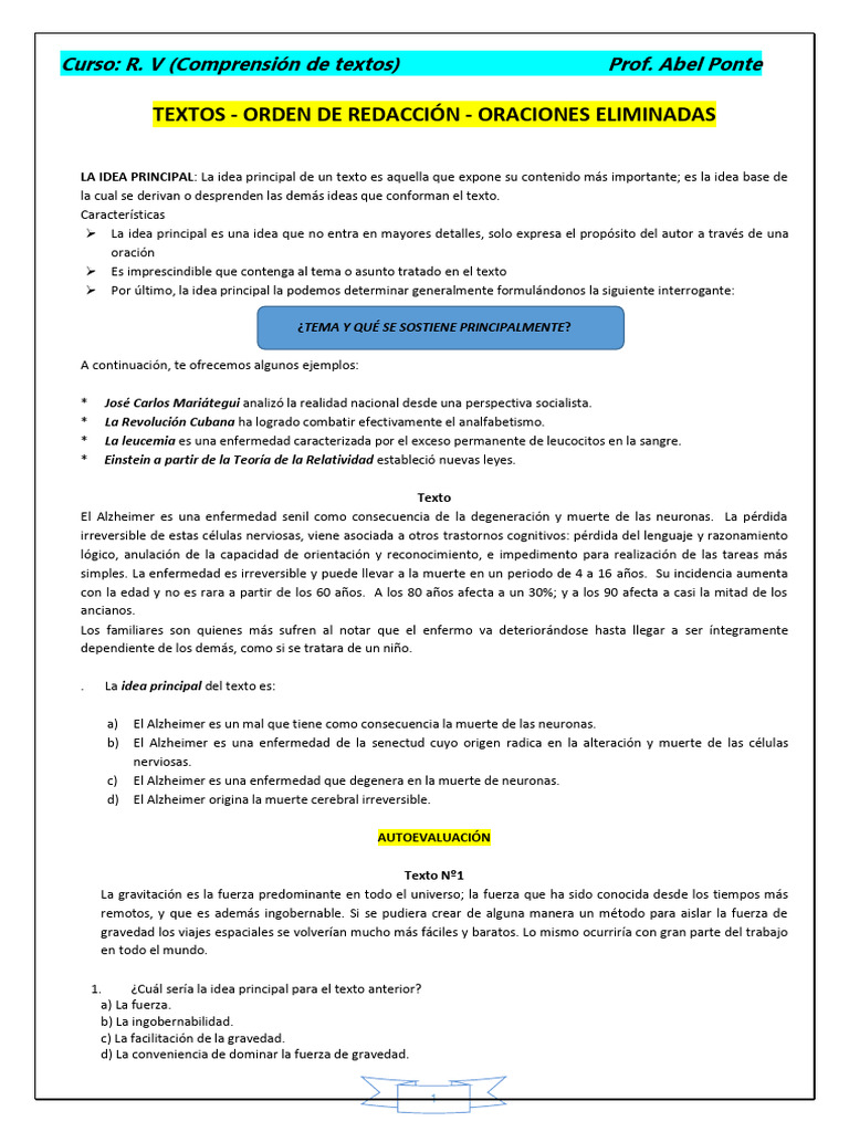 Textos. Orden de Redacción y Oraciones Eliminadas | PDF | Agua | Empirismo