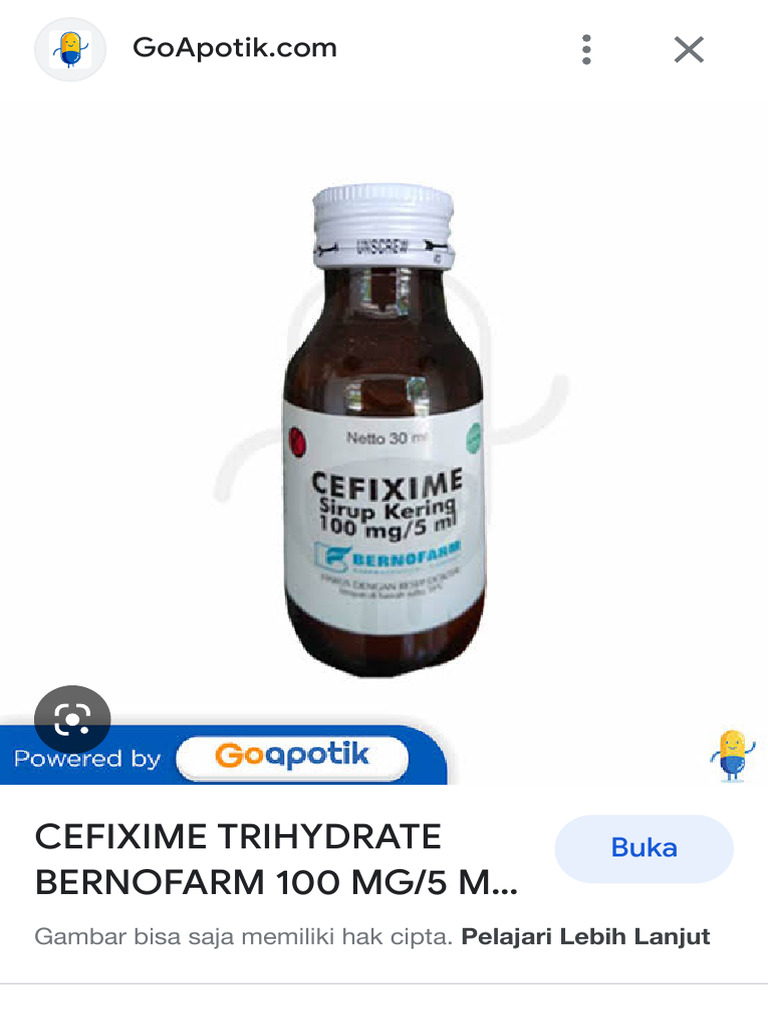 Cefixime Trihydrate Syrup - Google Penelusuran | PDF