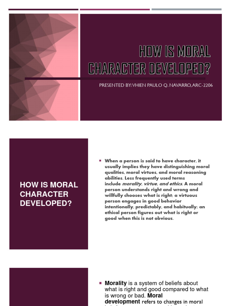 Developing Moral Character Explained | PDF | Science & Mathematics