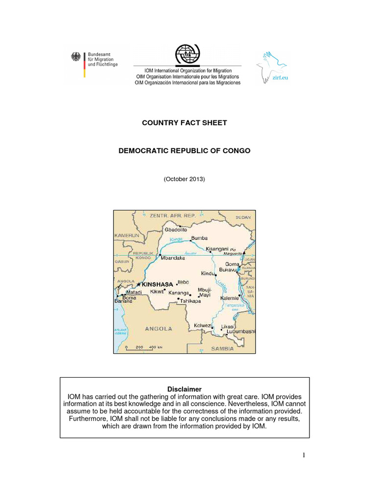 Country Fact Sheet: (October 2013) | PDF | Kinshasa | Democratic ...