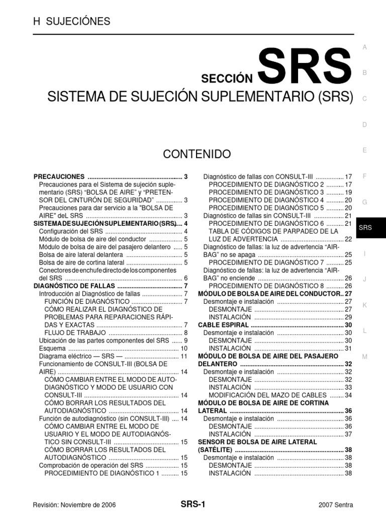 SRS | PDF | Airbag | Conector eléctrico
