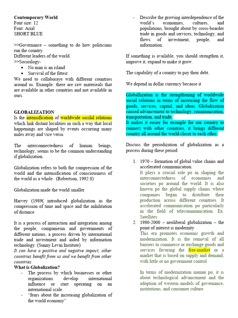 History and Impact of Globalization | PDF | Globalization | United Nations