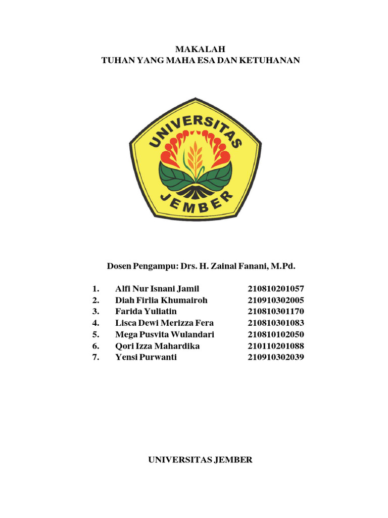 Makalah Tuhan Yme Dan Ketuhanan | PDF