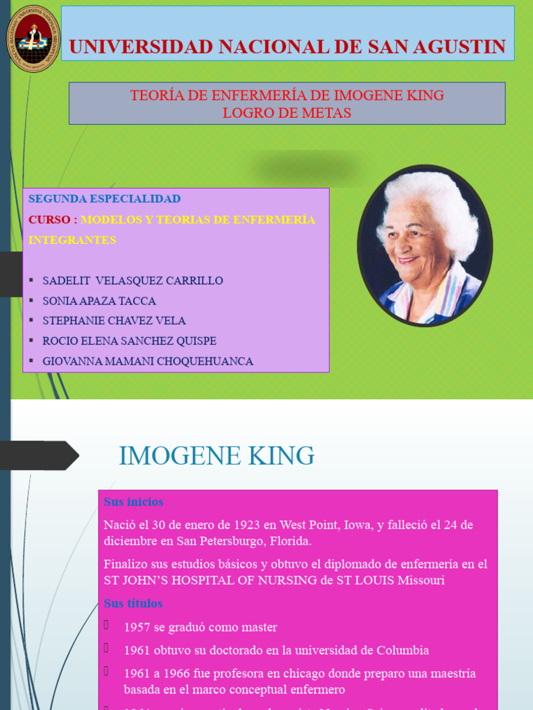 Teoría del Logro de Metas de King | PDF | Enfermería | Percepción