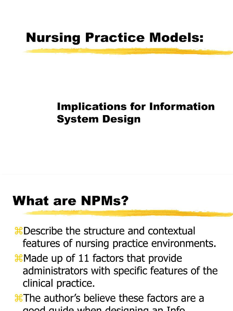Nursing Practice Models | PDF