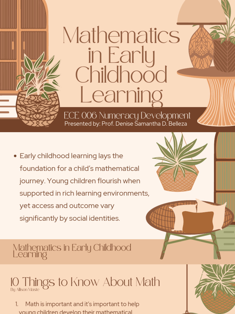 Mathematics in Early Childhood Learning | PDF