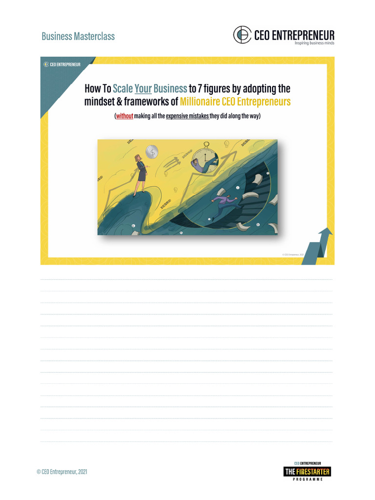 CEO Entrepreneur Masterclass Guide | PDF | Entrepreneurship | Business ...