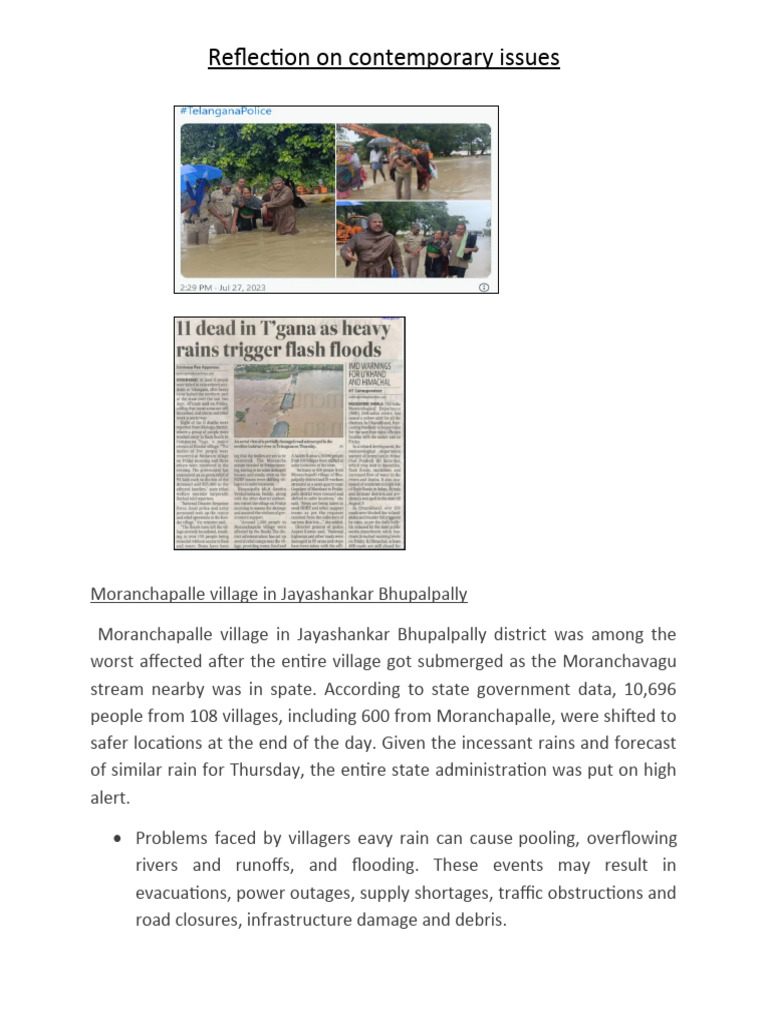 Reflection On Contemporary Issues | PDF