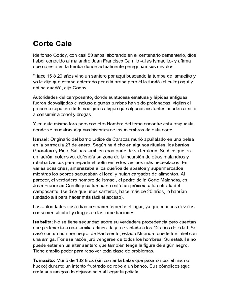 Corte Cale | PDF