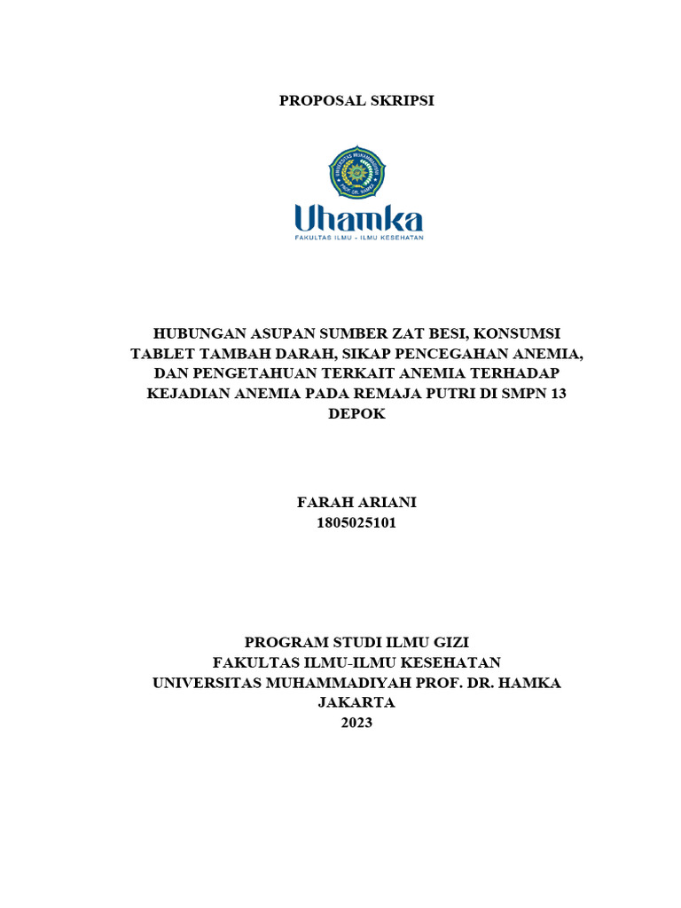 Ringkasan Protokol - Proposal Skripsi - Farah Ariani | PDF
