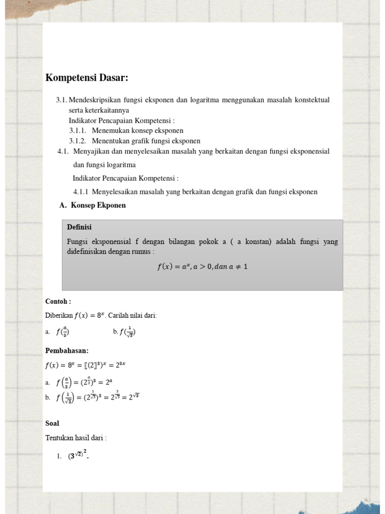 LKPD Eksponen | PDF | Sains & Matematika