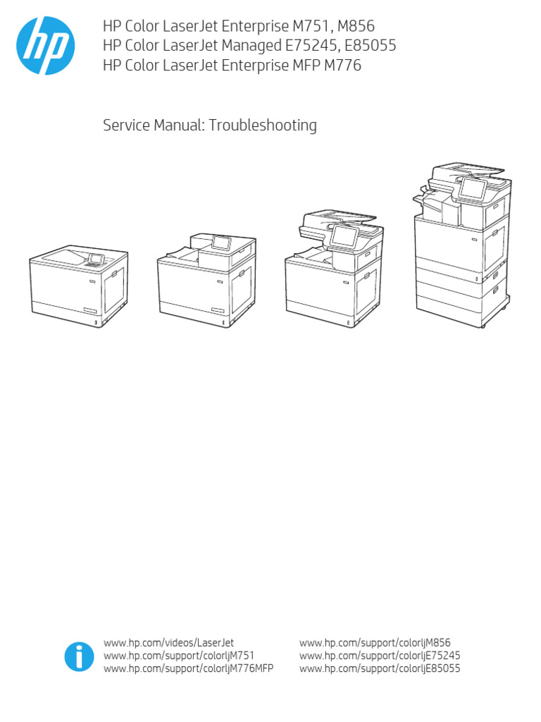 HP CLJ m751 m856 E75245 E85055 MFP m776 Service Manual | PDF