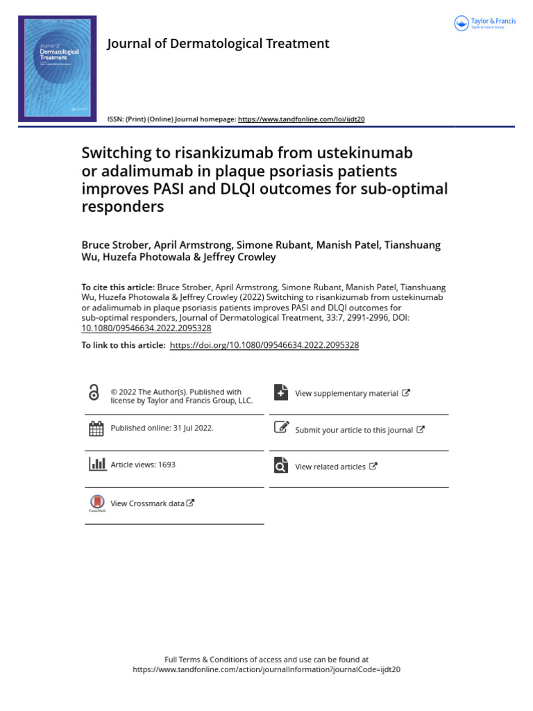 Switching To Risankizumab From Ustekinumab Or Adalimumab In Plaque