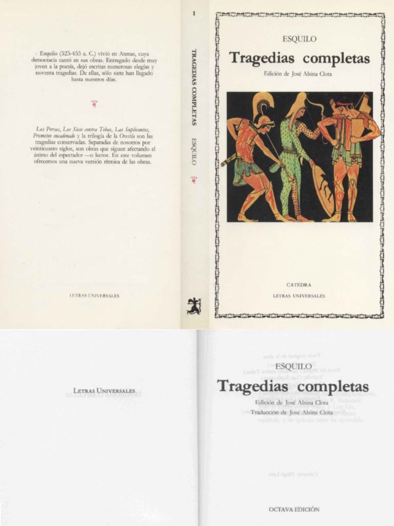 ÉSQUILO. Tragedias Completas (Catedra) | PDF
