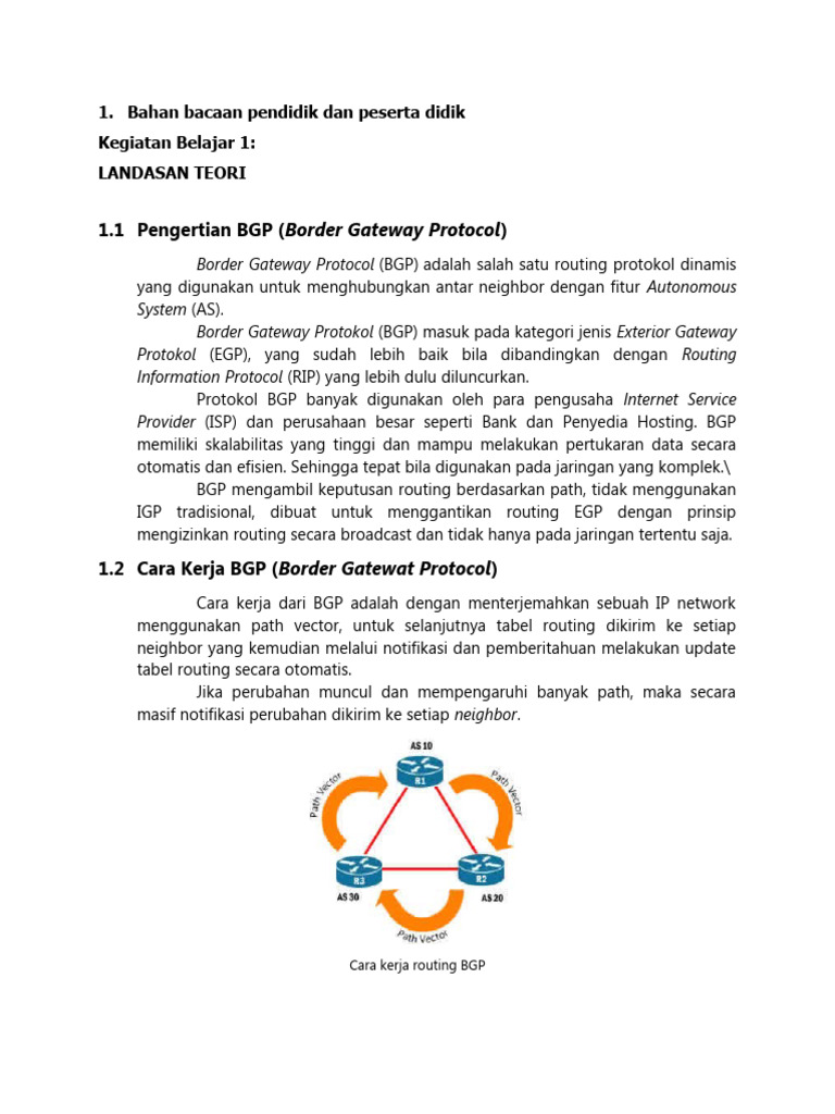 Bahan Ajar BGP | PDF