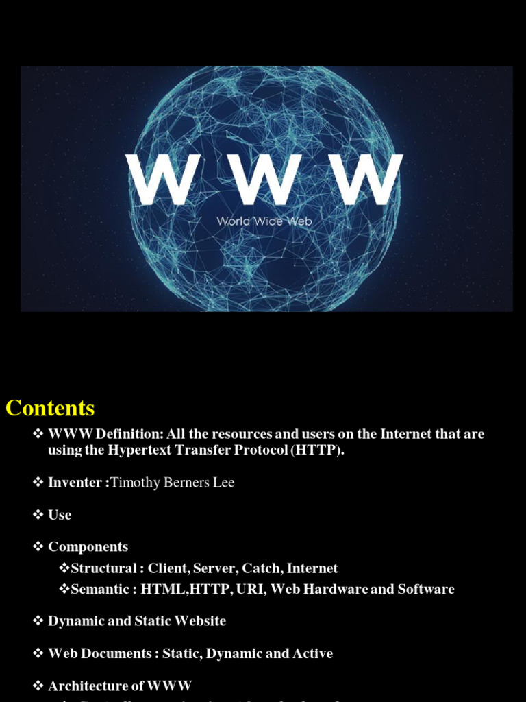WWW | Download Free PDF | World Wide Web | Internet & Web