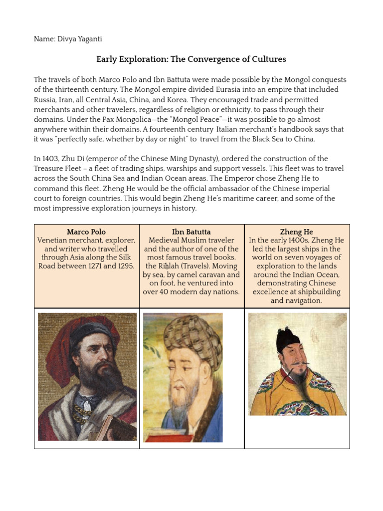 Explorers' Journeys: Polo, Battuta, He | PDF | Classics