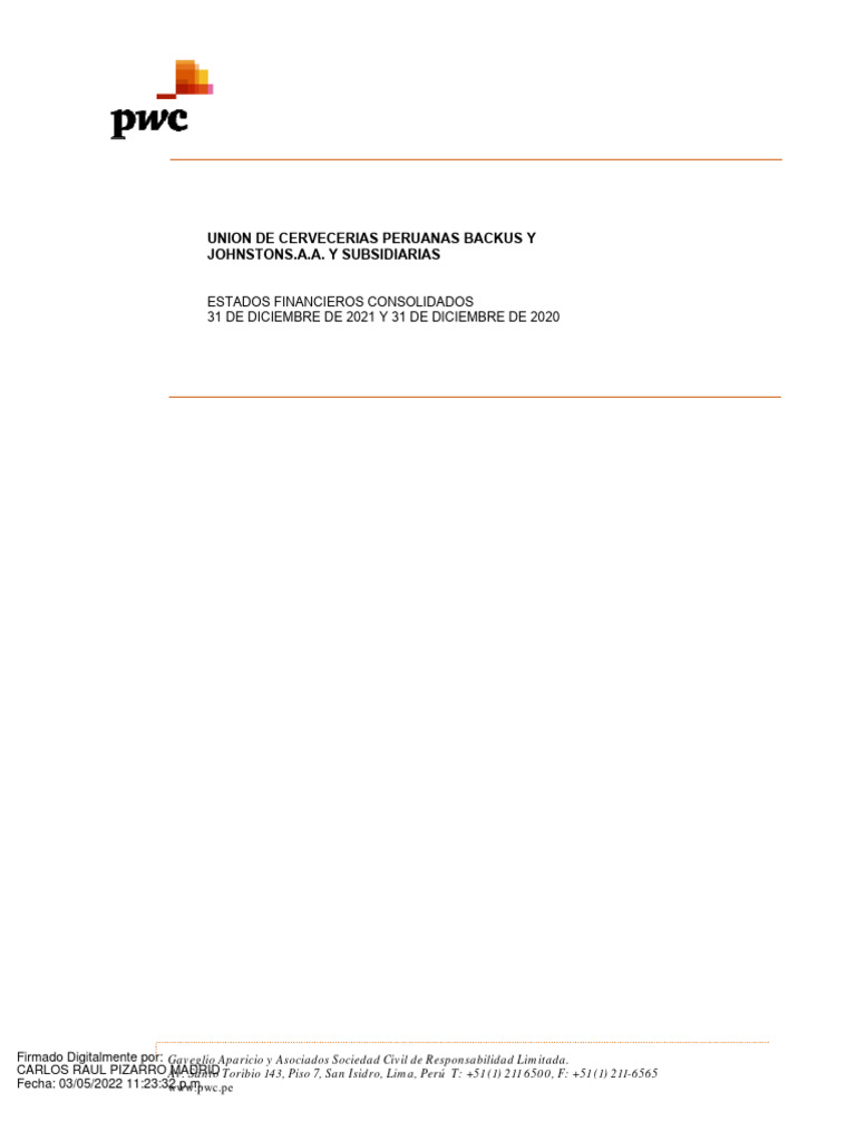 Eeff 2021 Cons BK | PDF | normas internacionales de INFORMACION FINANCIERA | Auditoría