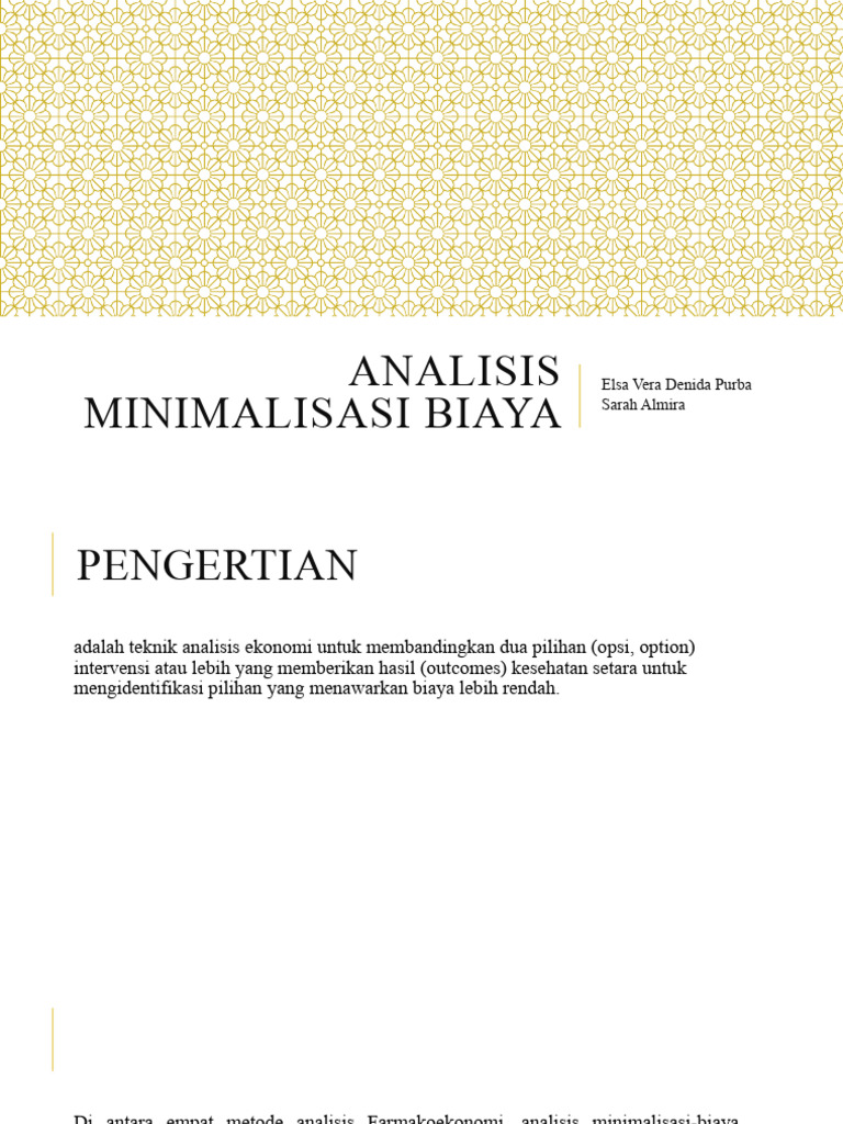 Analisis Minimalisasi Biaya | PDF