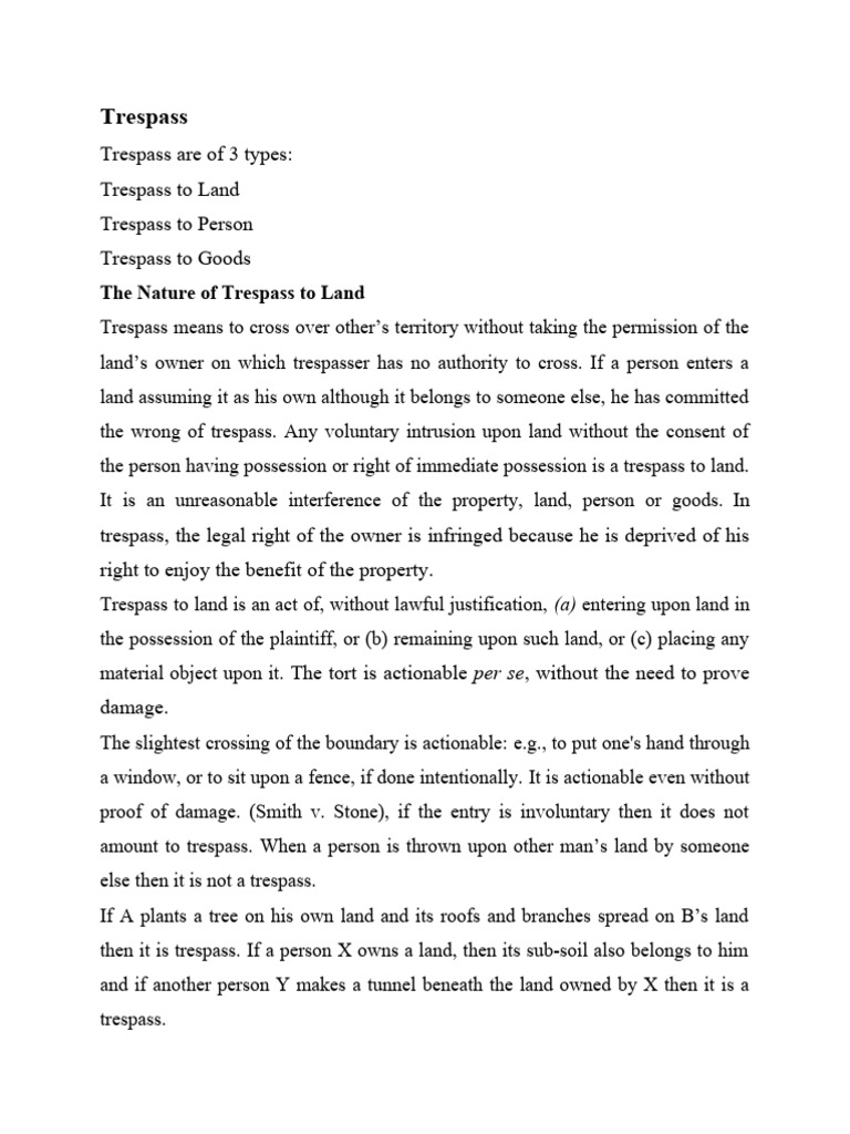 TRESPASS | Download Free PDF | Trespass | Assault