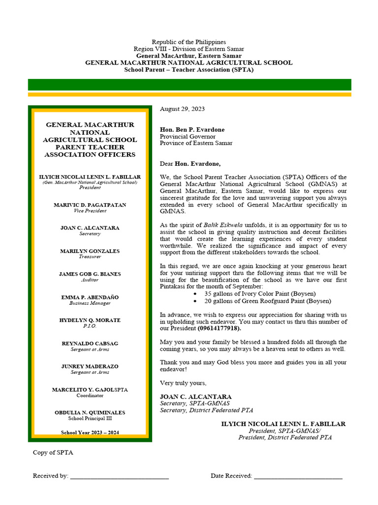 Solicitation Letter (Paint) | PDF