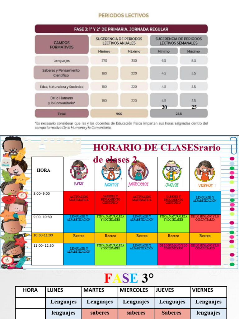 Horario Escolar | PDF