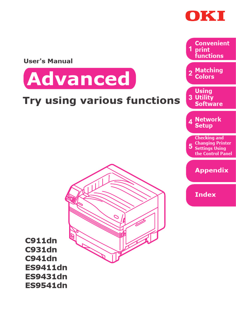 45582202EE1 C911 Advanced User Manual en | PDF | Printer (Computing) | Computer Network