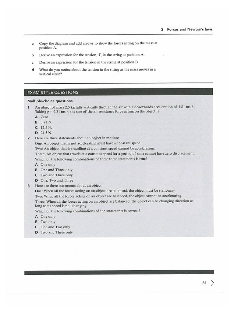 A.2 Exam-Style Quetions From Workbook | PDF