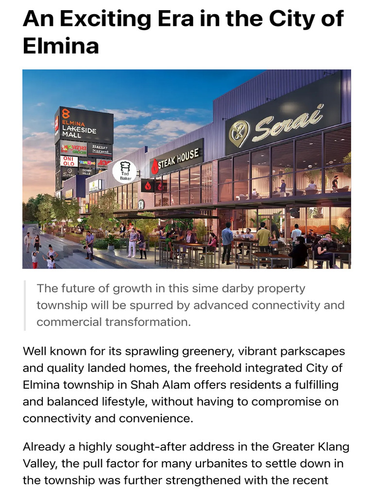 Elmina Lakeside Mall | PDF