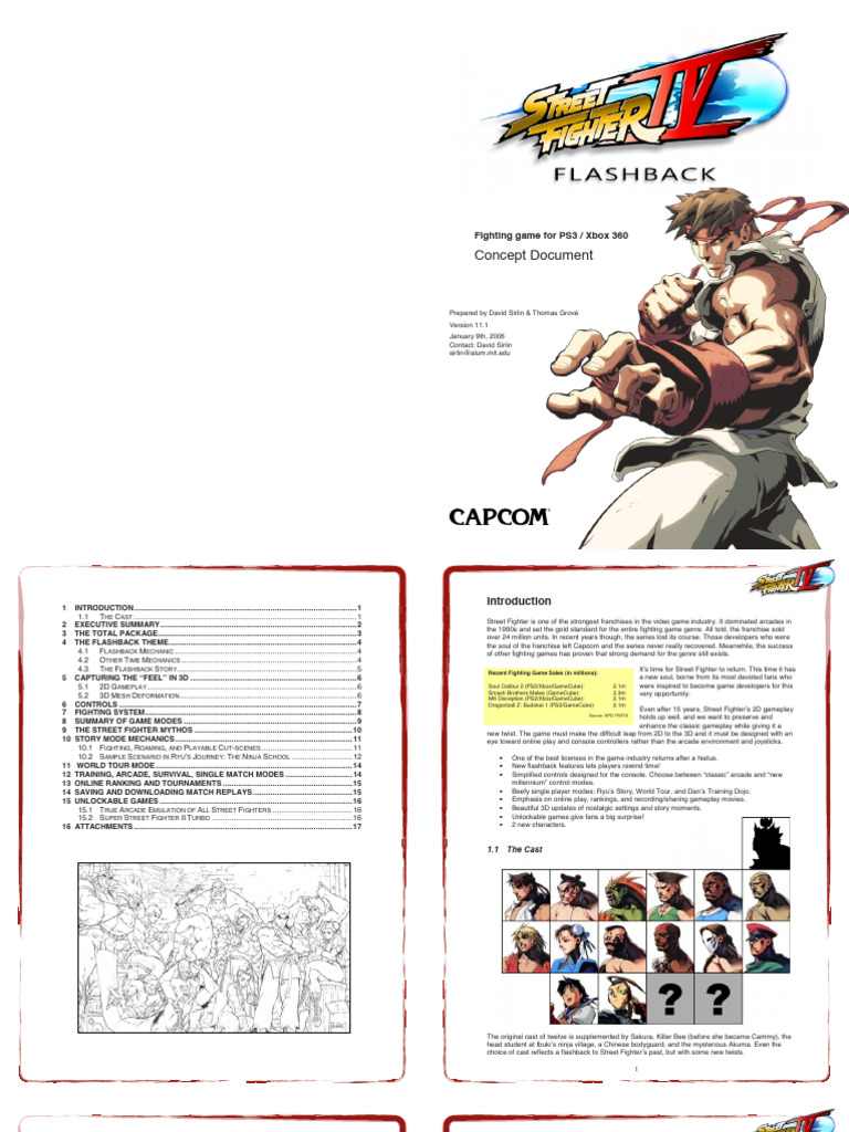 Sf4 Concept | PDF | Gaming | Video Games