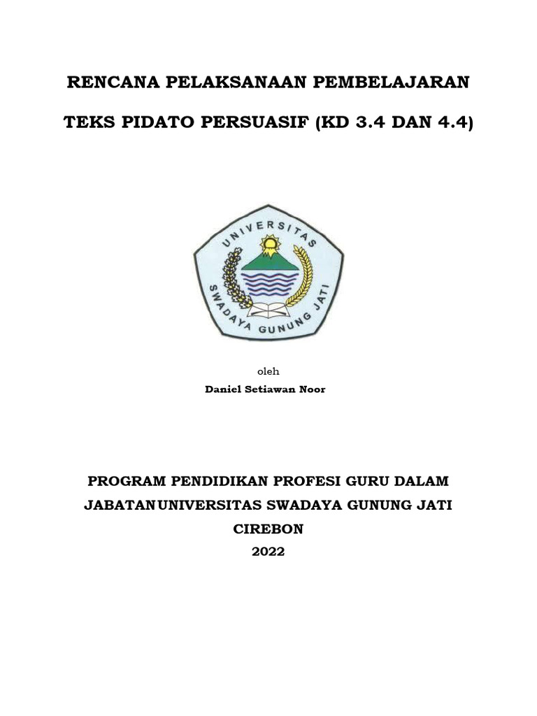 Rencana Pelaksanaan Pembelajaran Teks Pidato Persuasif (KD 3.4 Dan 4.4 ...
