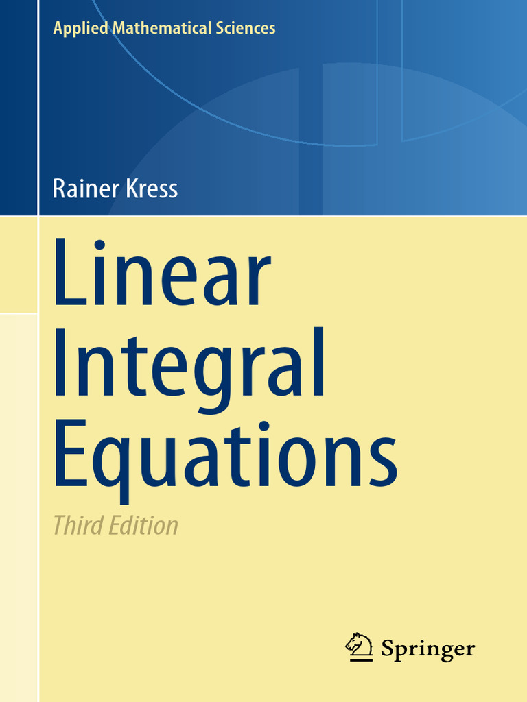 Linear Integral Equations 3rd Edition | PDF