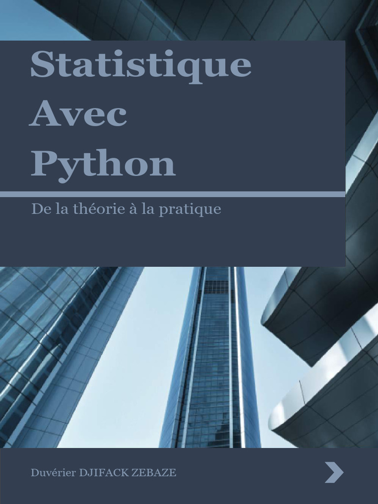 Statistique Avec Python de La TH Orie La Pratique 1688981826 | PDF