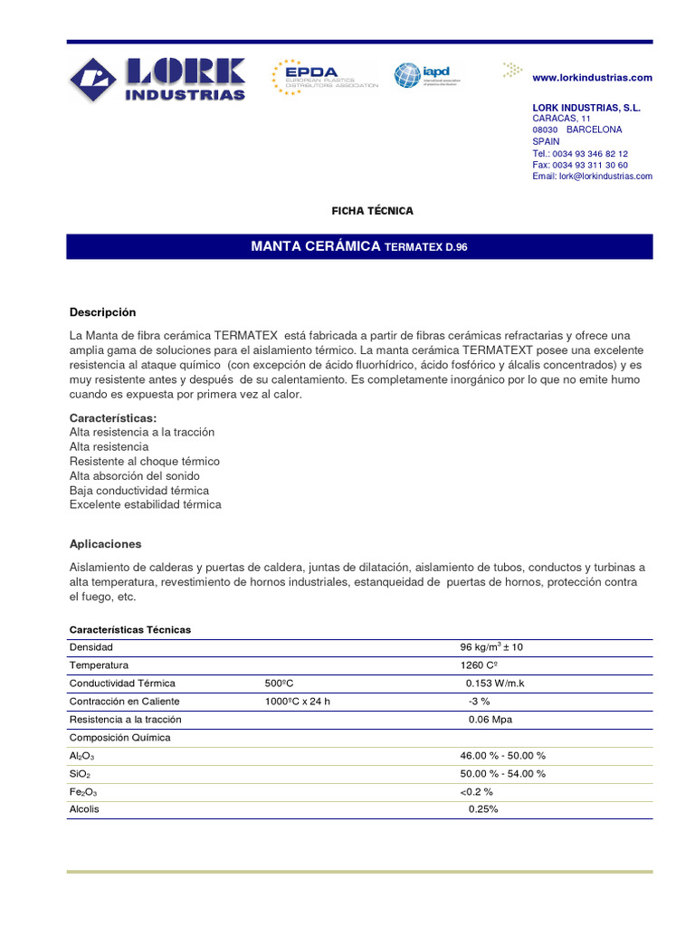 Ceramico Manta | PDF | Química Física | Ciencias fisicas