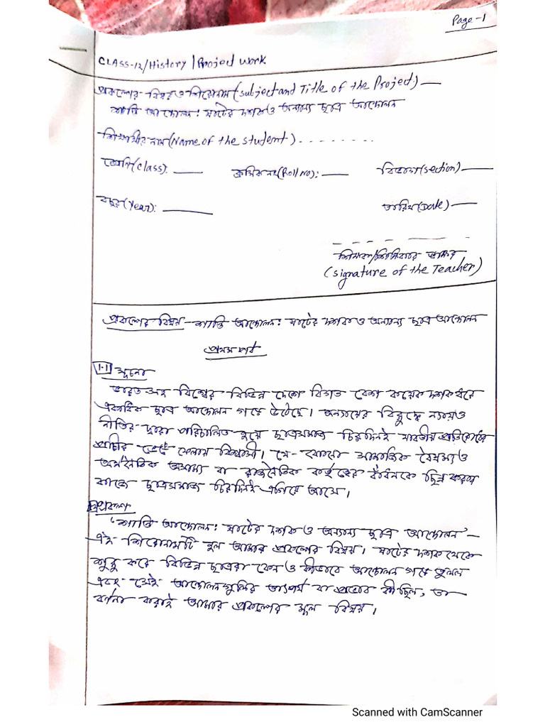 Class 12 History Project 3 | PDF