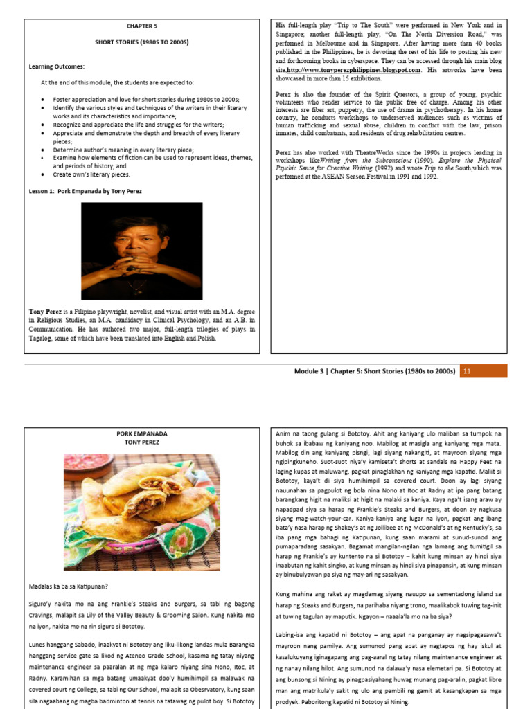 Contemporary and Popular Lit BSED M3C5 Updated | PDF