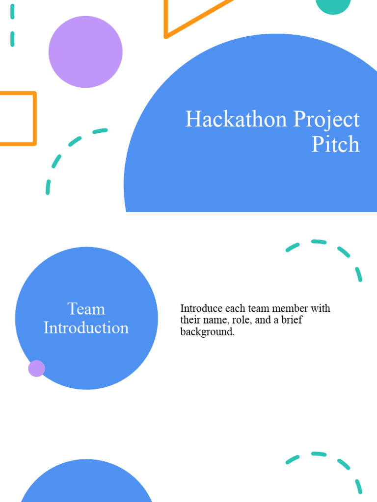 Hackathon Pitch Template | PDF