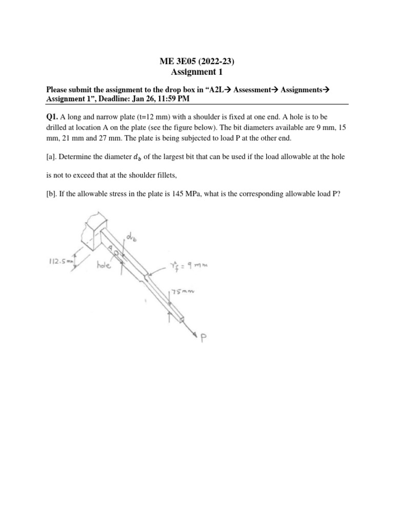Engineering Assignment: Load and Stress Analysis | PDF | Technology ...