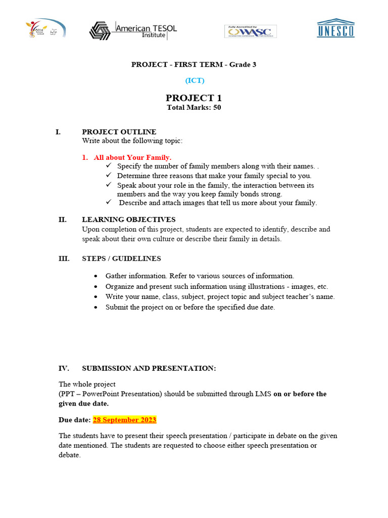 ICT Project - Grade 3 | Download Free PDF | Educational Technology ...