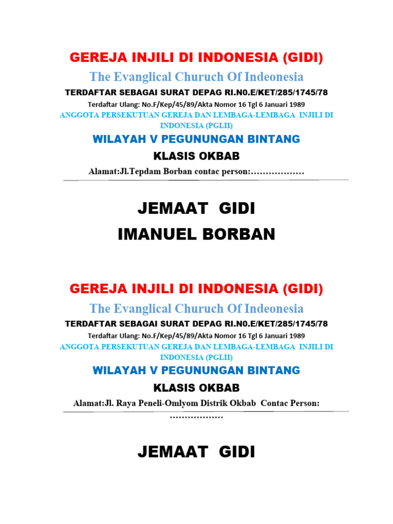 Papan Nama | PDF