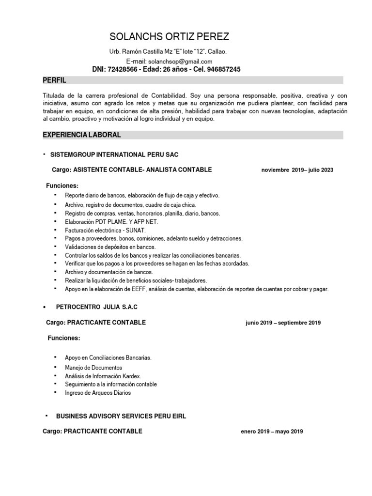 CV Solanchs Ortiz Perez VF | PDF