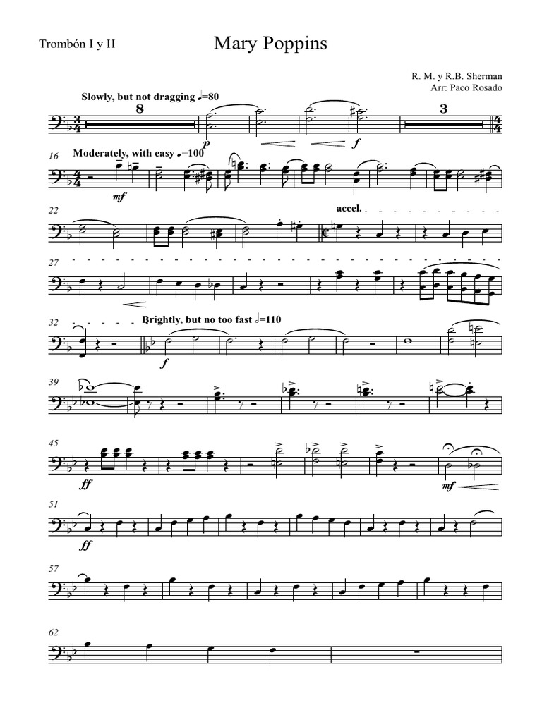 Mary Poppins - Tromb N I y II | PDF