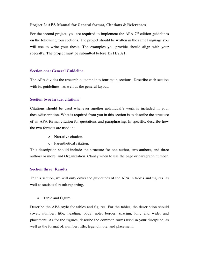 Project 2 | PDF | Apa Style | Citation