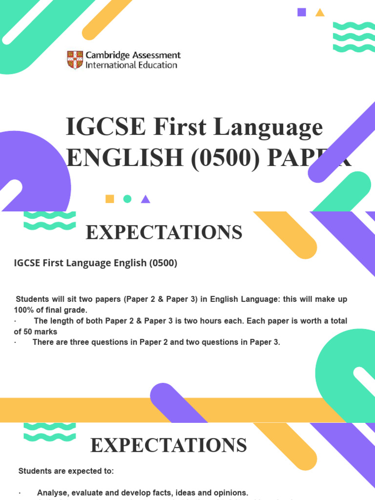 Igcse - Language - Paper 1 | PDF
