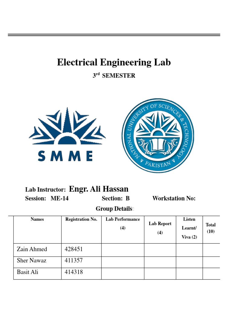 EE Lab Report 1 | PDF