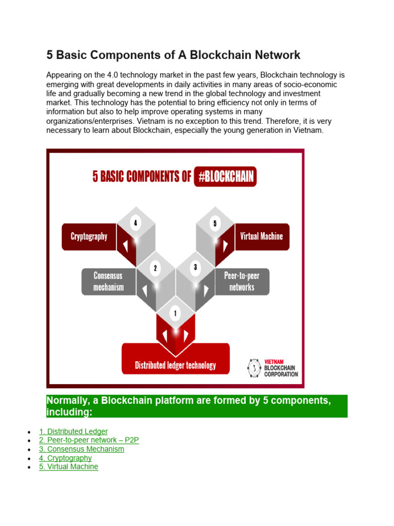 5 Basic Components of A Blockchain Network | PDF | Key (Cryptography) | Cryptography